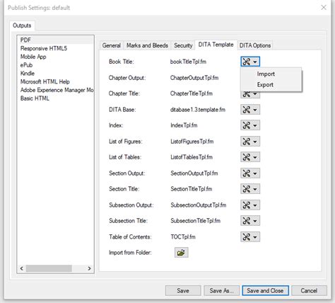 Customizing DITA Templates In FrameMaker Tech Comm Tools