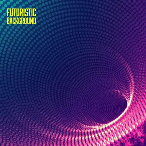 Concept Of Big Data Or Digital Transformation Graphic Of Futuristic Dotted Element Background