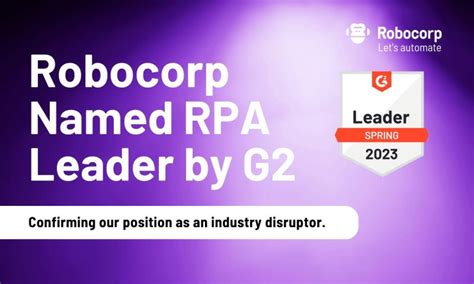 Robocorp On Linkedin Robocorp Named Rpa Leader By G2 15 Comments