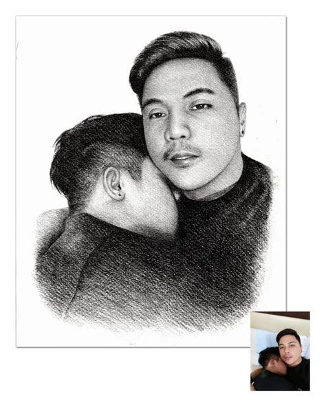 Art Vs Reference Couple Portrait On Fabriano 200gsm 2020 R Sketches