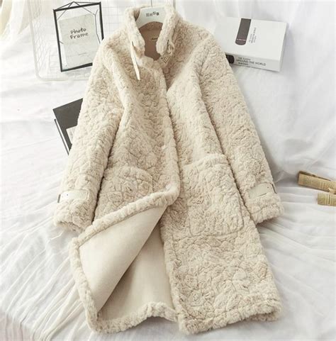 K0j1735 여성양모코트 어린양털 뽀글이 미디엄 롱 57700원