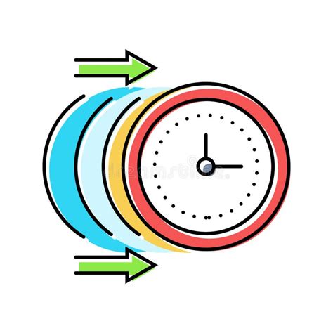 Inertia Time Management Color Icon Illustration Stock Illustration