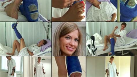 Benetta Term Slwc Crutching In The Hospital With Her New Cast Broken Angelz Casts Clips4sale