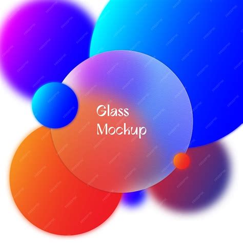 Premium Vector Glass Effect Mockup Design Part 2 And Colorful Mockup Or Background Design