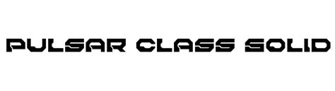Pulsar Class Solid Font