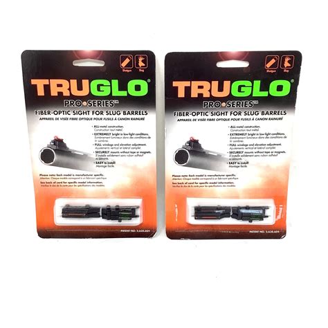 Truglo Pro Series Fiber Optic Sight For Slug Barrels X 2 New