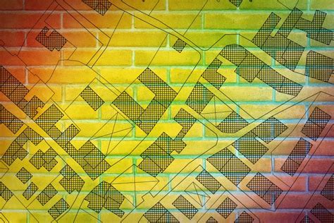 Imaginary Cadastral Map Of Territory With Buildings Roads And Land Parcel Concept Image On