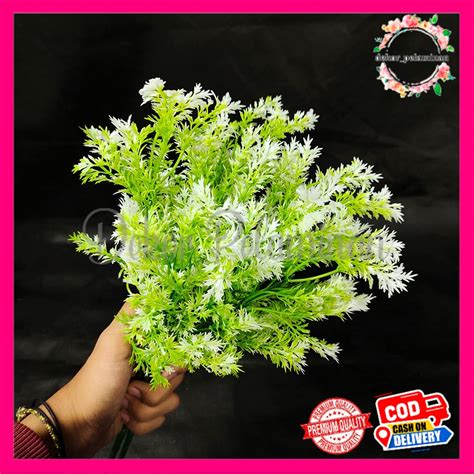 Jual Daun Rumput Liar Plastik Cabang 5 Aksesoris Untuk Pemanis Bucket Bunga And Dekorasi Wedding