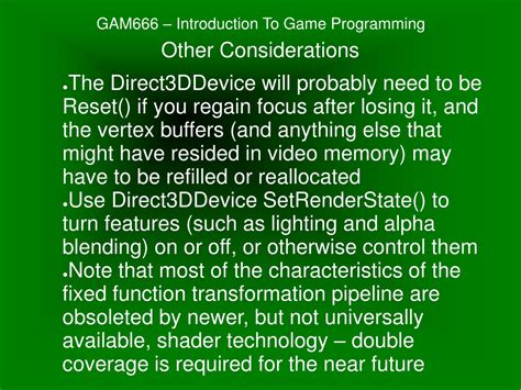 Ppt Directx 9 Game Programming Basics Introduction To 3d Concept