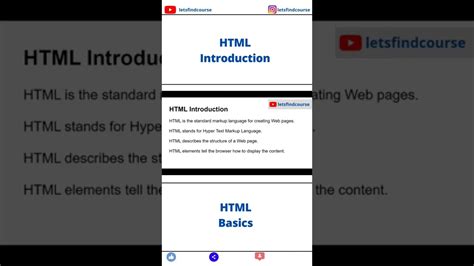 Html Introduction Html Basic Html Youtube