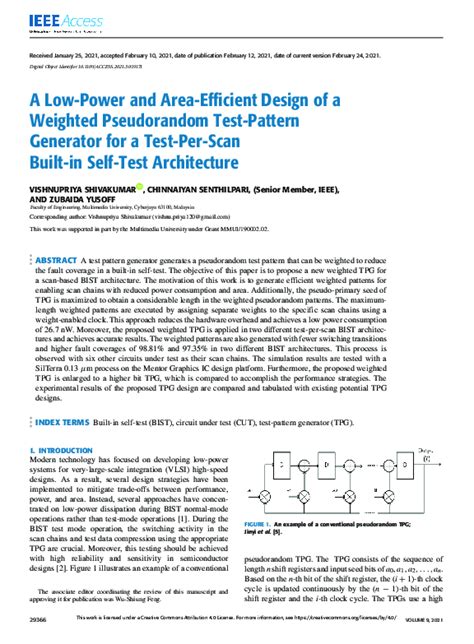 Pdf A Low Power And Area Efficient Design Of A Weighted Pseudorandom Test Pattern Generator