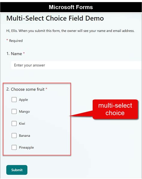 How To Save Microsoft Forms Multi Select Choices To A Sharepoint Multi Select Column Ellis