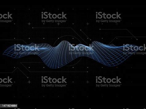 Three Dimensional Surface Stock Illustration Download Image Now Technology Grid Pattern