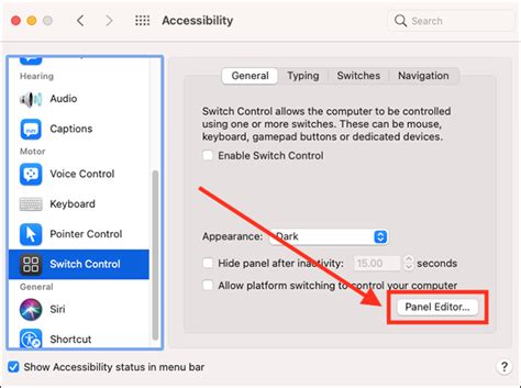 How To Create Panels For Using With Switch Control And The Accessibility Keyboard In Macos 11