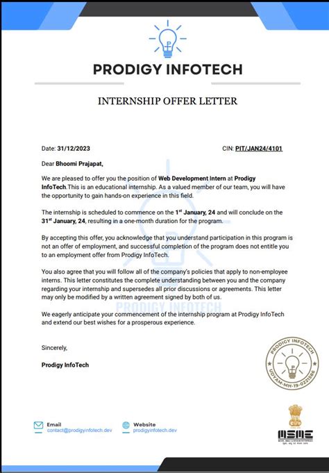 bhoomi prajapat on linkedin prodigy internship webdevelopment