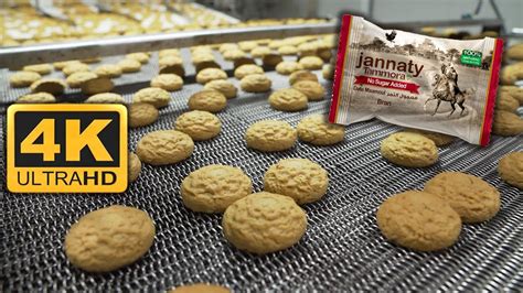 كيفية صناعة البسكويت المعمول How Biscuits Are Made 4k Youtube