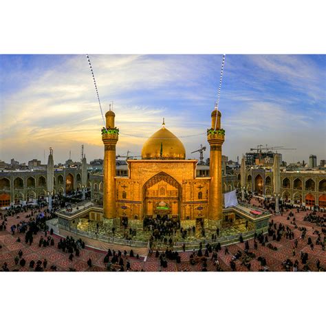 قیمت و خرید تابلو شاسی مدل عکس ایوان طلا حرم امیرالمومنین علیه السلام