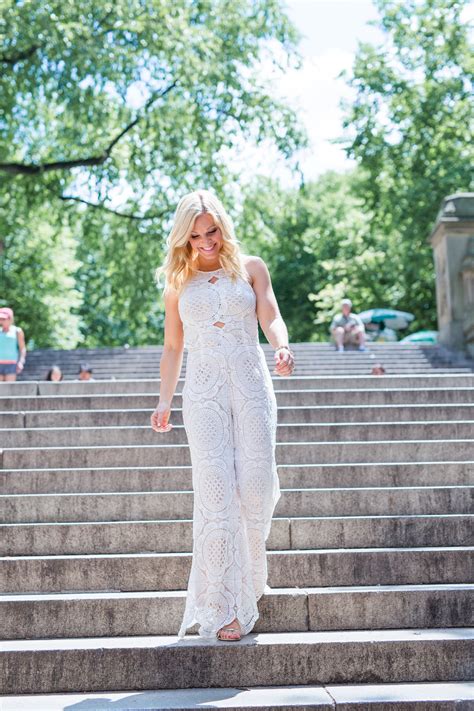 Anna Kooiman Dress To Impress Sugar Honey Honey White Lace Jumpsuit In Central Park