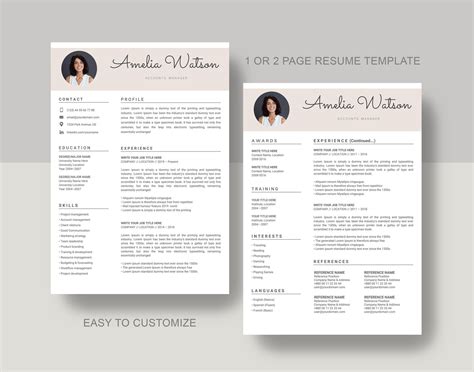 Resume Template Google Docs Google Docs Resume Template Instant Download Google Docs CV