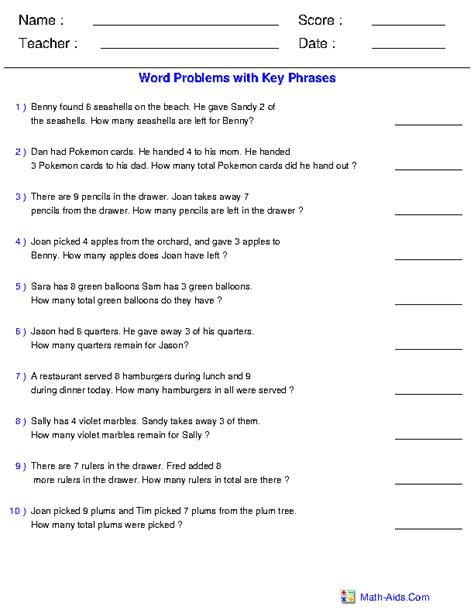 Word Problems All Operations