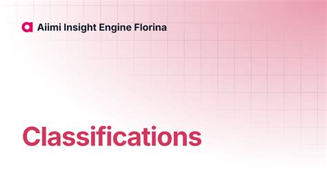 classifications aiimi insight engine florina