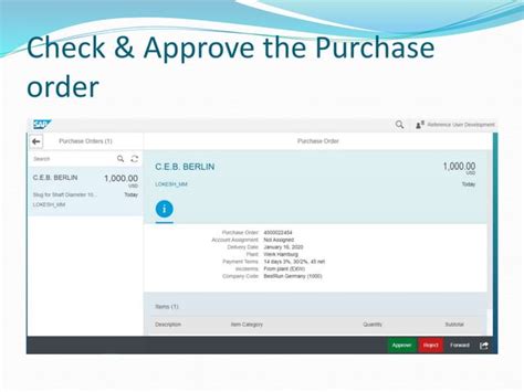 Fiori App For Po Approval Process Sap Mm Pptx Technology And Computing