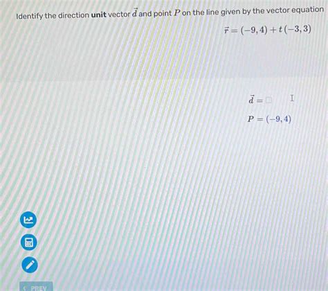 Solved Identify The Direction Unit Vector Vector D And Point P On The