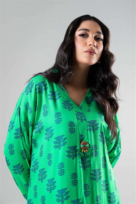 Printed Herringbone Shirt Mbasics By Mariab Pk