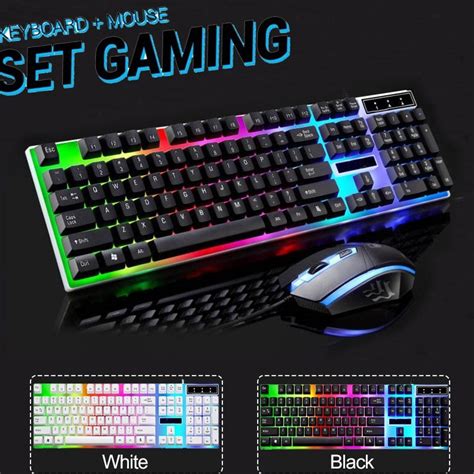 ล ่ าสุด Ifox G21 Combo แพคเกจคีย ์ บอร ์ ดสาย Gaming Mouse Gamer สาย Rgb Led Backlight