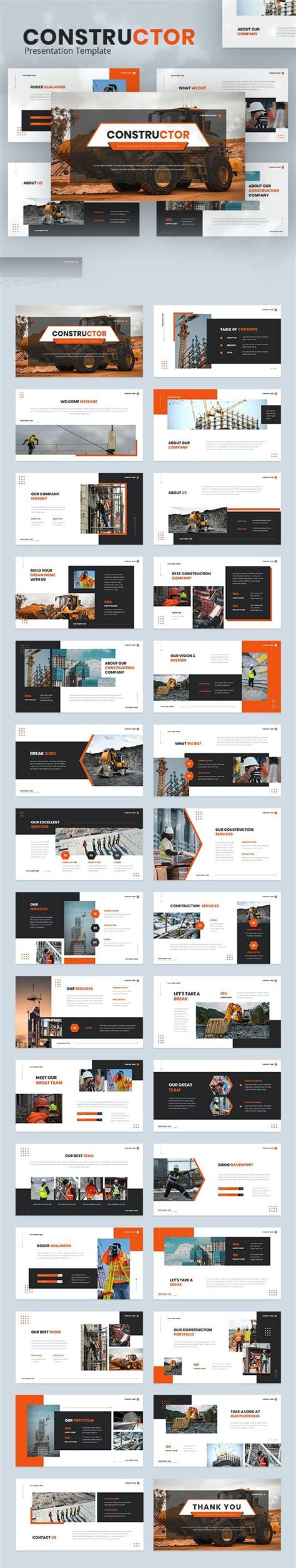 Constructor Construction Powerpoint Powerpoint Construction Company Presentation