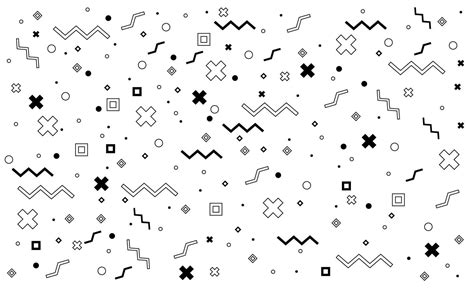 Pattern Hipster Abstract Form Geometric Line Shapes Fashion Style Seamless Background Banner