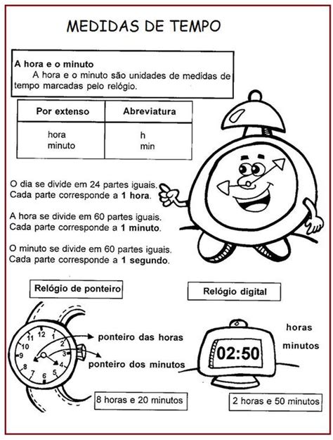Ensino Fundamental Moldes Relógio Interativo Espaço Atividades De