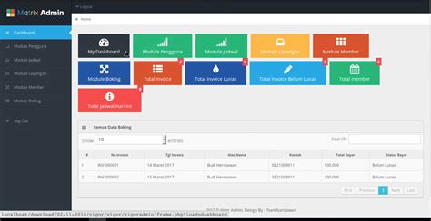 source code aplikasi booking lapangan futsal berbasis web gratis