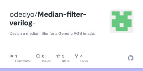 Github Odedyomedian Filter Verilog Design A Median Filter For A