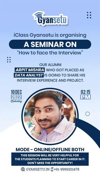 Iclass Gyansetu On Linkedin Seminar Upskils Elearning Placement