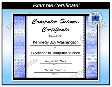 Computer Science Certificate Coding Award Coding Certificates Coding Achievement Programming