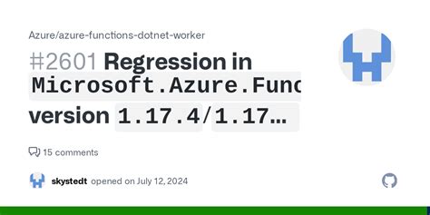 Regression In `microsoftazurefunctionsworkersdk` Version `1174