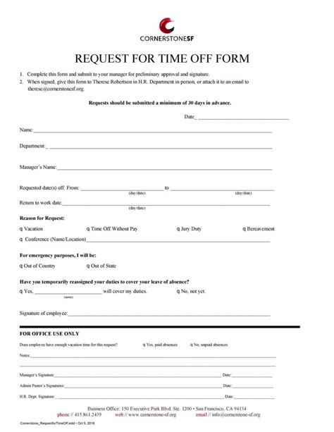 Effective Time Off Request Forms Templates ᐅ TemplateLab