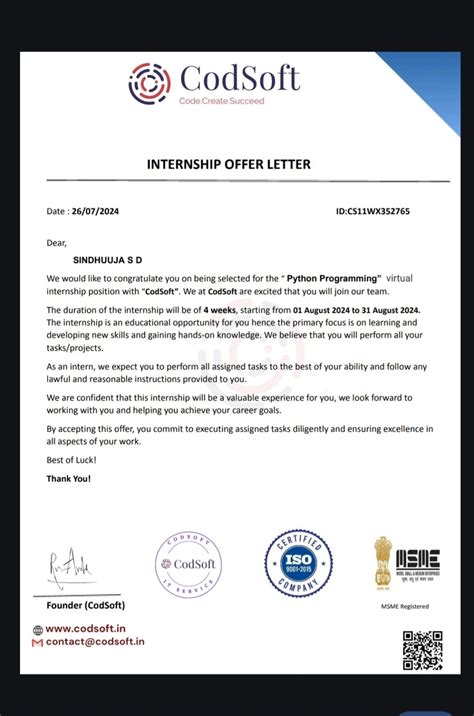 Newbeginnings Codsoft Careergoals Sindhuuja Dhandapani