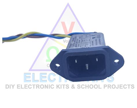 IEC AC Connector Socket EMI Filter Male Electro Kits