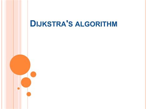 Dijkstra Algo Ppt