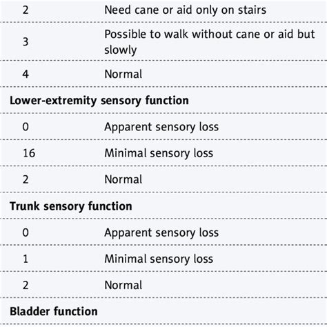 Modified Thoracic Joa Scoring Scale Download Scientific Diagram