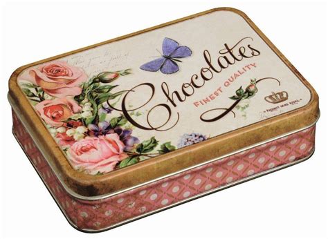 Elite Tins Nostalgia Small Rectangular Storage Tin Sparkle