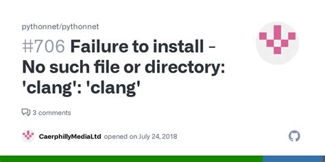 Failure To Install No Such File Or Directory Clang Clang