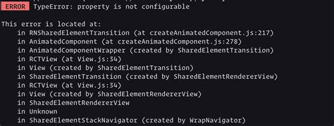 property is not configurable · issue 95 · ijzerenhein react native shared element · github