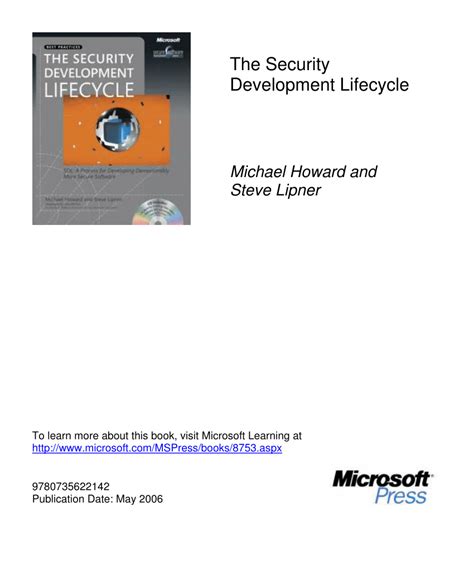 Pdf The Security Development Lifecycle