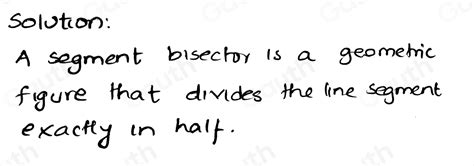 Solved Statements Reasons 1 1 Definition Of Segment Bisector [math]