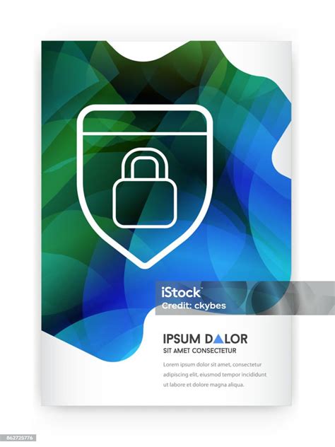 편지 요소 밝은 그라디언트 시각적 정체성 혼합 스타일 가상 이름으로 비즈니스에 대 한 안내 책자 표지 템플릿 샘플 0명에 대한 스톡 벡터 아트 및 기타 이미지 Istock