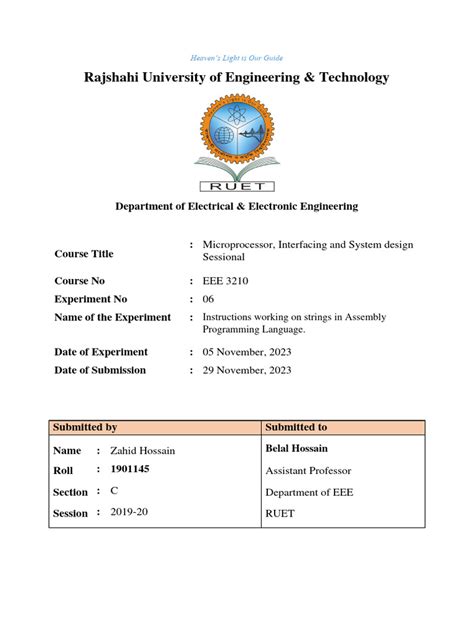 Experiment 6 Pdf String Computer Science Assembly Language
