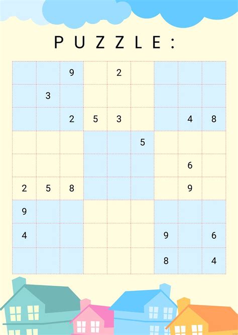 Free Sudoku Templates To Edit Online